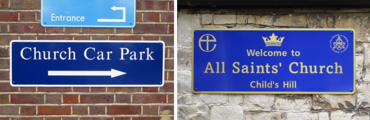 Church Signs - Wall Mounted - Signs for Churches