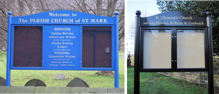 The Premium Range External Notice Boards - Signs for Churches