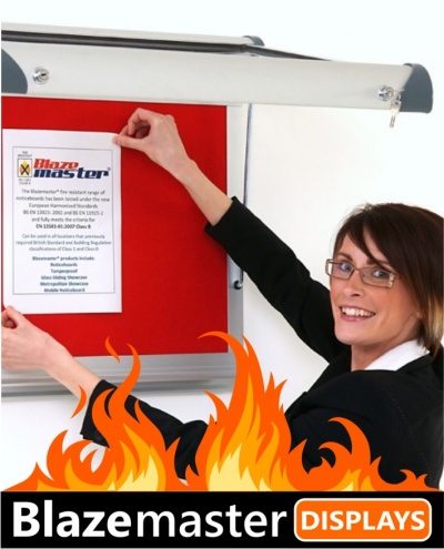 Vision Blazemaster Satin Silver Notice Board - Signs for Churches