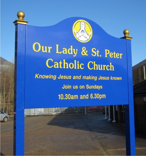Premium Post Mounted Aluminium Church Signs - Signs for Churches