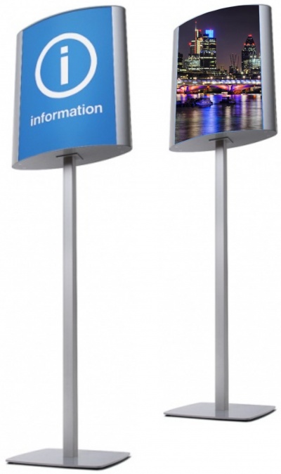 Curved Freestanding Information Point / Menu Stand - Signs for Churches