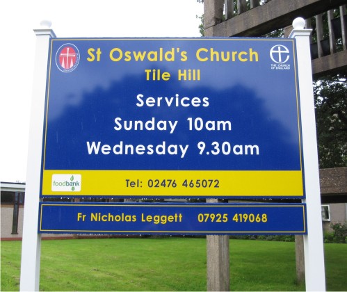 Box Tray ACM Post Mounted Church Signs - Signs for Churches