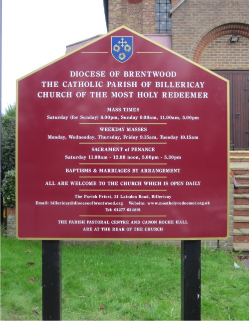 Signs For Existing Posts & Railings etc - Signs for Churches