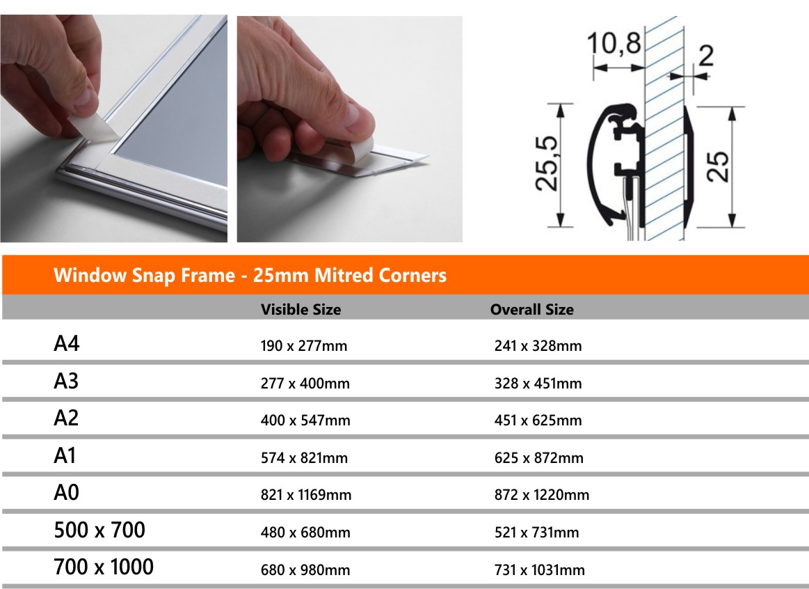 Snap Frame Window Poster Holder - Signs for Churches