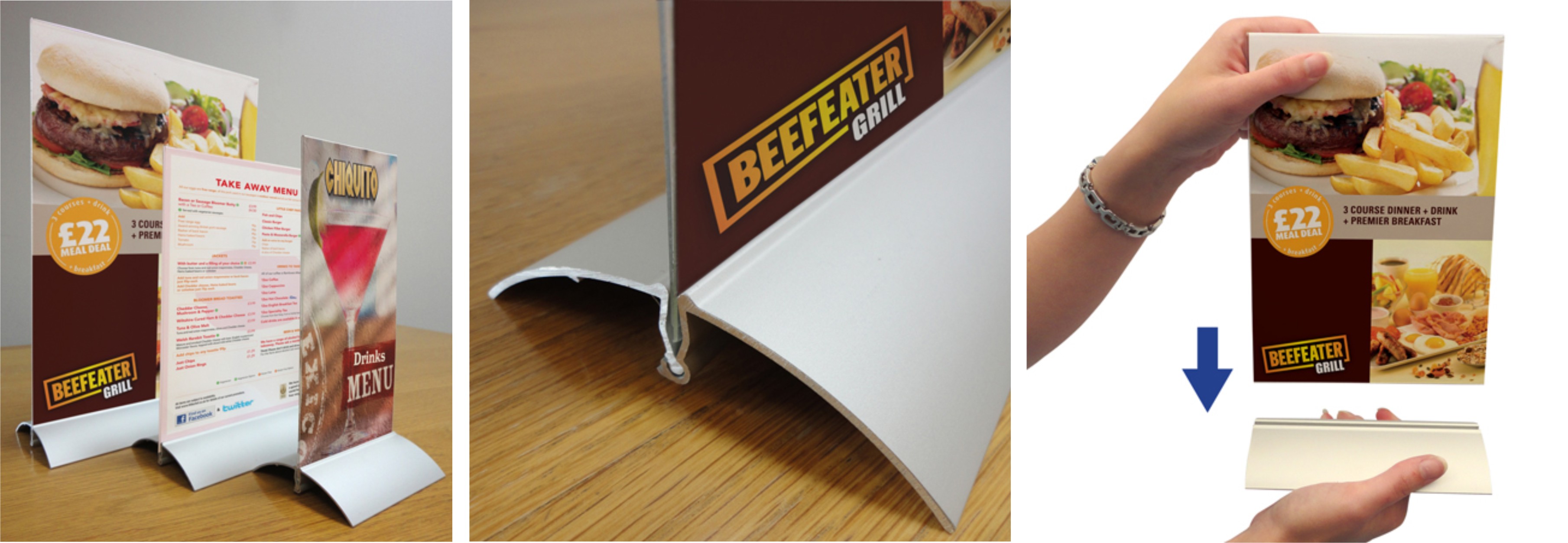 Grip Talker Tabletop Menu Holder - Signs for Churches