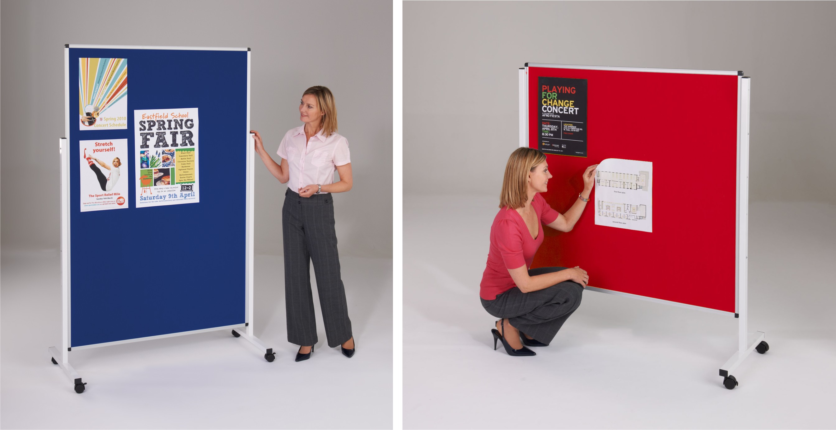 Height Adjustable Mobile Noticeboards - Signs for Churches