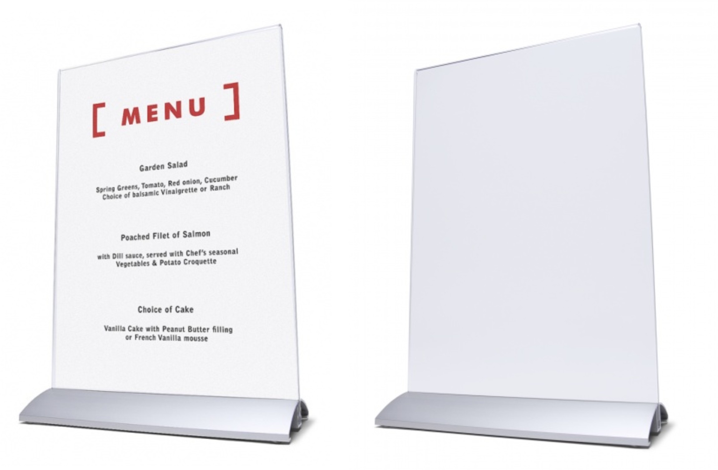 Premium Table Top Menu Holders - Signs for Churches