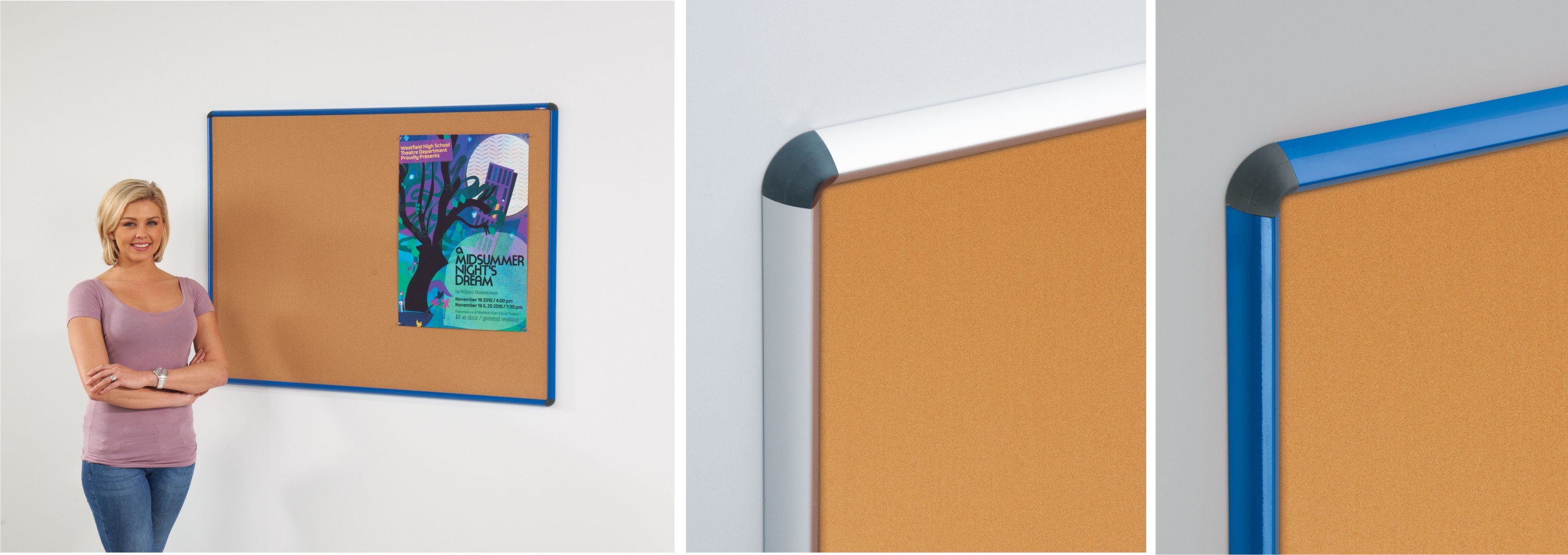 Shield Aluminium Framed Cork Notice Boards - Signs for Churches