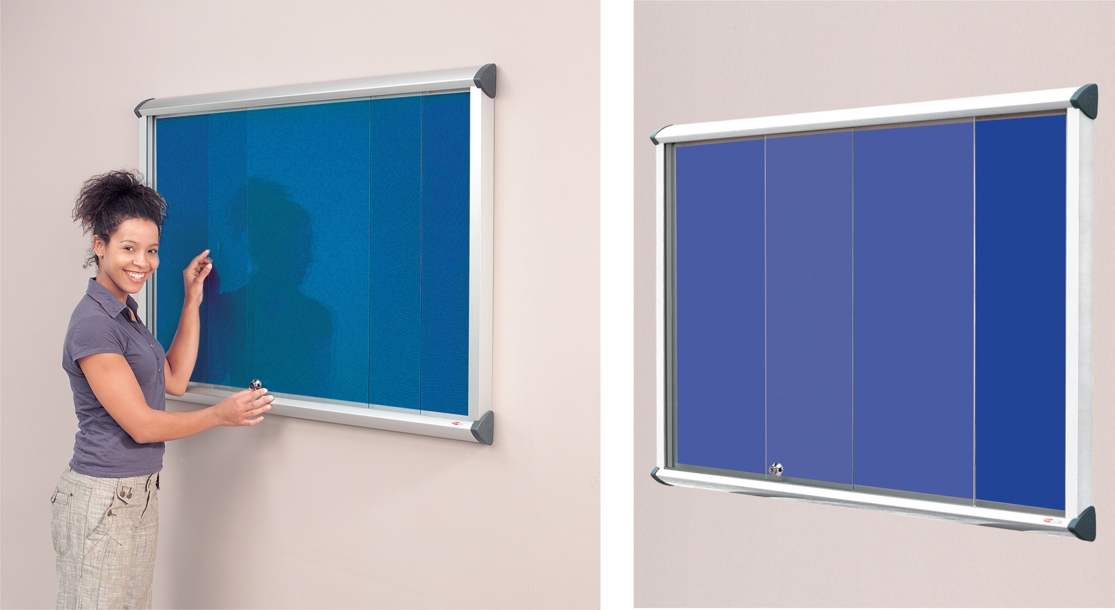 Shield Resist-A-Flame Showcase Sliding Door Notice Board - Signs for ...