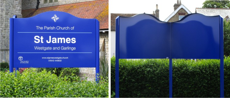 Premium Post Mounted Aluminium Church Signs - Signs for Churches