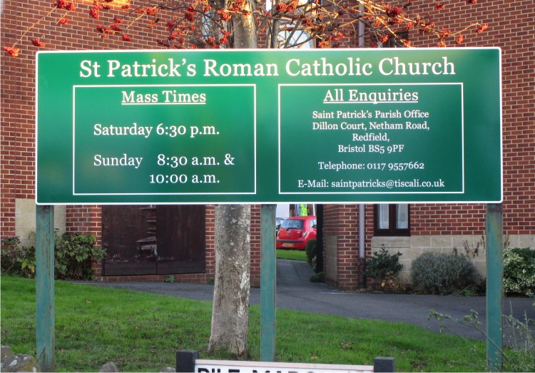 Signs For Existing Posts & Railings etc - Signs for Churches