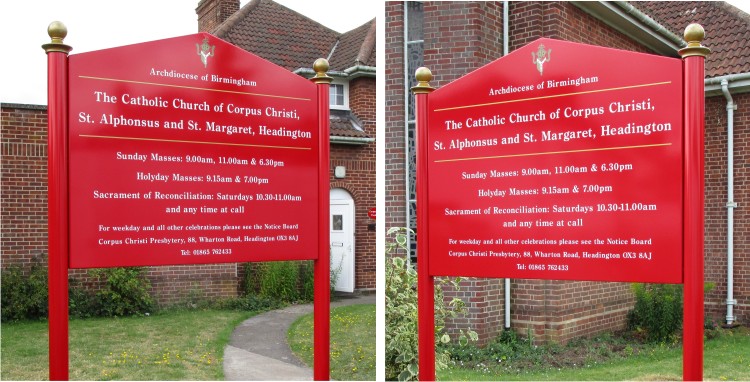Premium Post Mounted Aluminium Church Signs - Signs for Churches