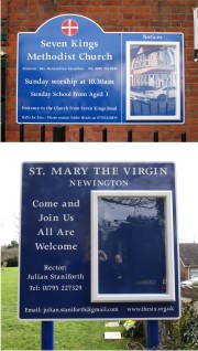 Church Notice Boards - Post - Signs for Churches