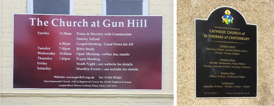 Church Signs - Wall Mounted - Signs for Churches